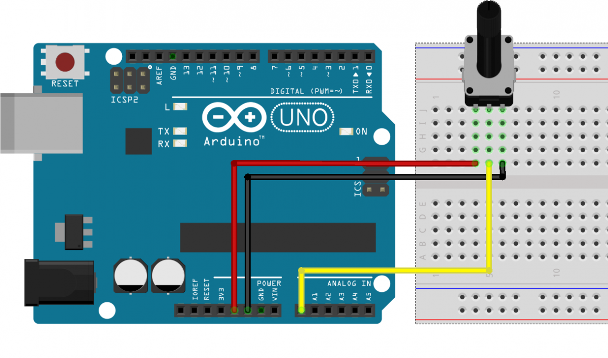 Arduino Analog Read Seri Haberleşme (Potansiyometre Okuma)