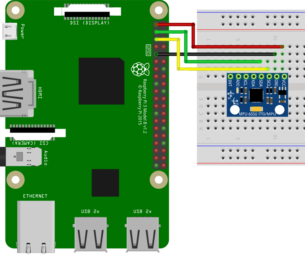 Raspberry Pi 3 İle MPU6050 İvmeölçer/Jiroskop Kullanımı #17