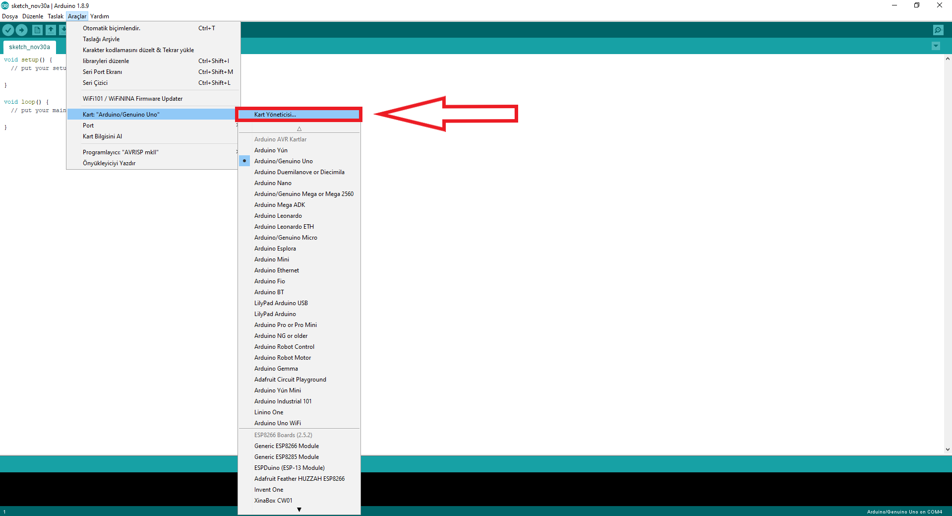 Arduino IDE ile NodeMCU Programlama