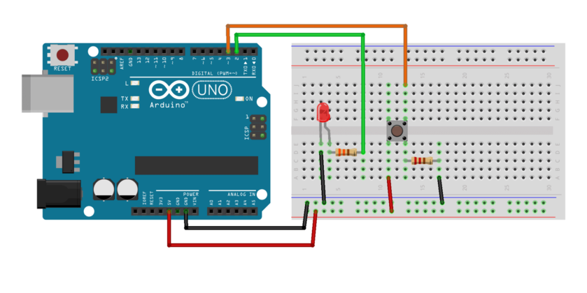 Arduino ile Butonla LED Yakma Projesi #4 Arduino ile Butonla LED Yakma Projesi #4