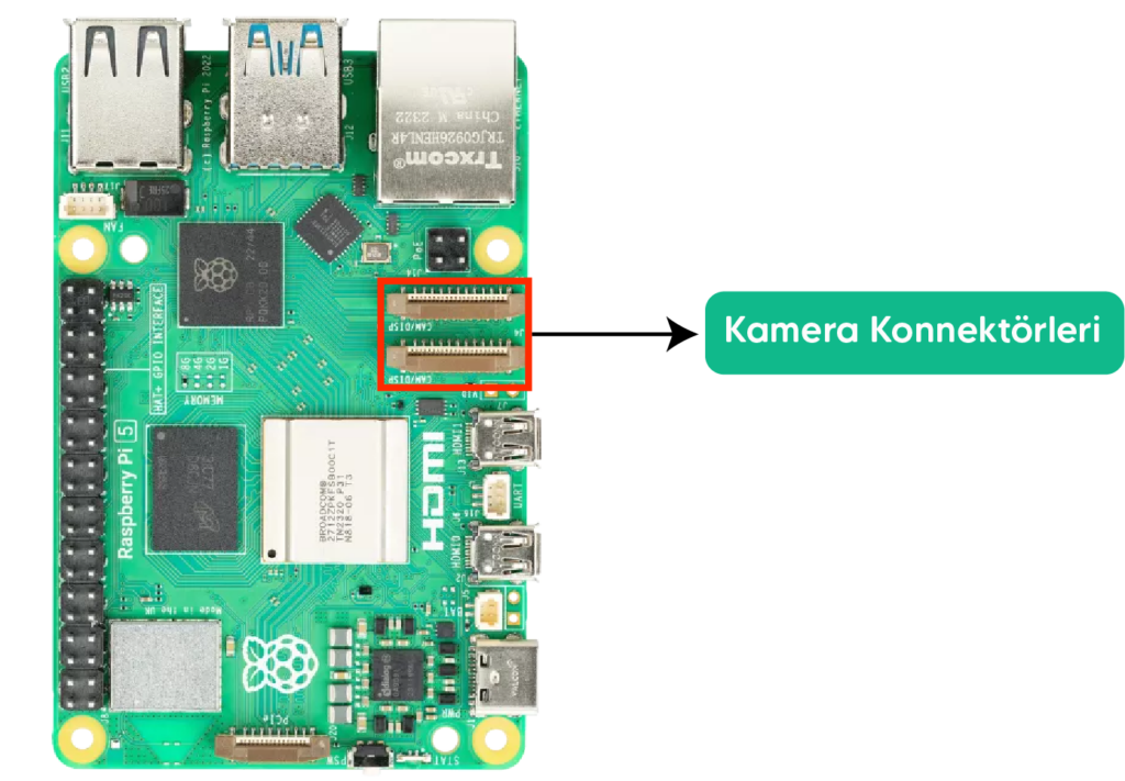 Raspberry Pi 5 Raspberry Pi Camera Module 3 Bağlantısı Yapıyoruz