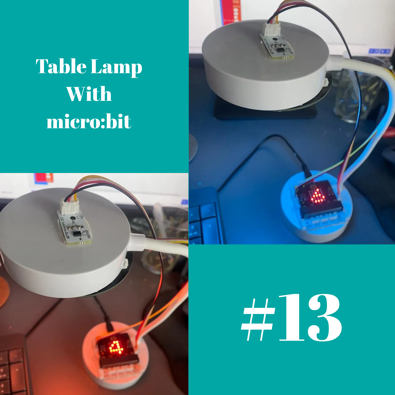 #13 PicoBricks (micro:bit) Table Lamp Projesi
