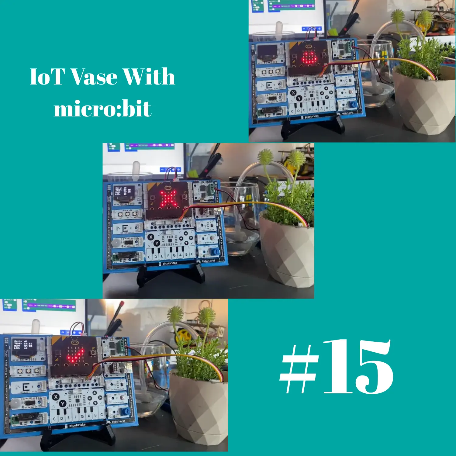 #15 PicoBricks (micro:bit) IoT Vase Projesi