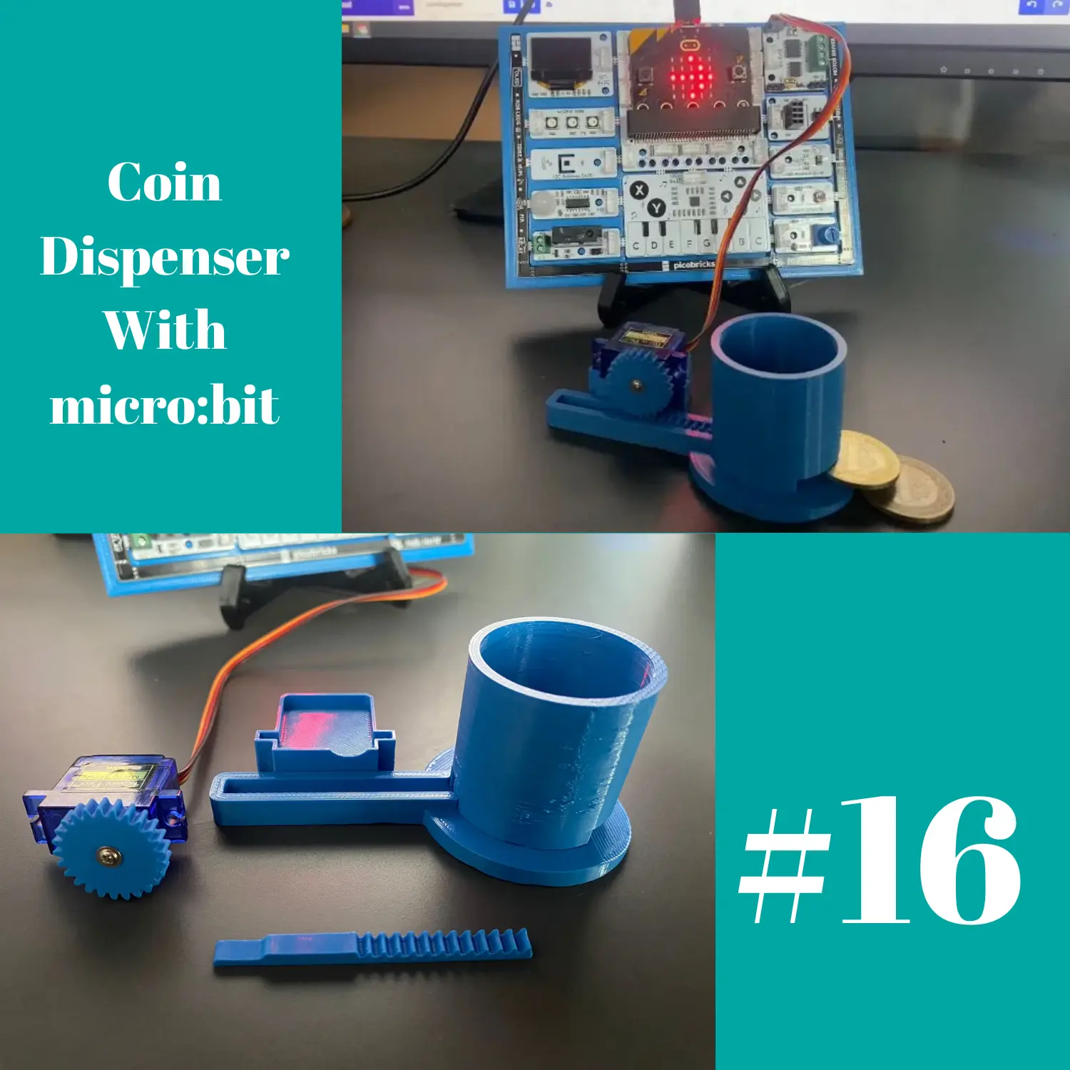 #16 PicoBricks (micro:bit) Coin Dispenser Projesi
