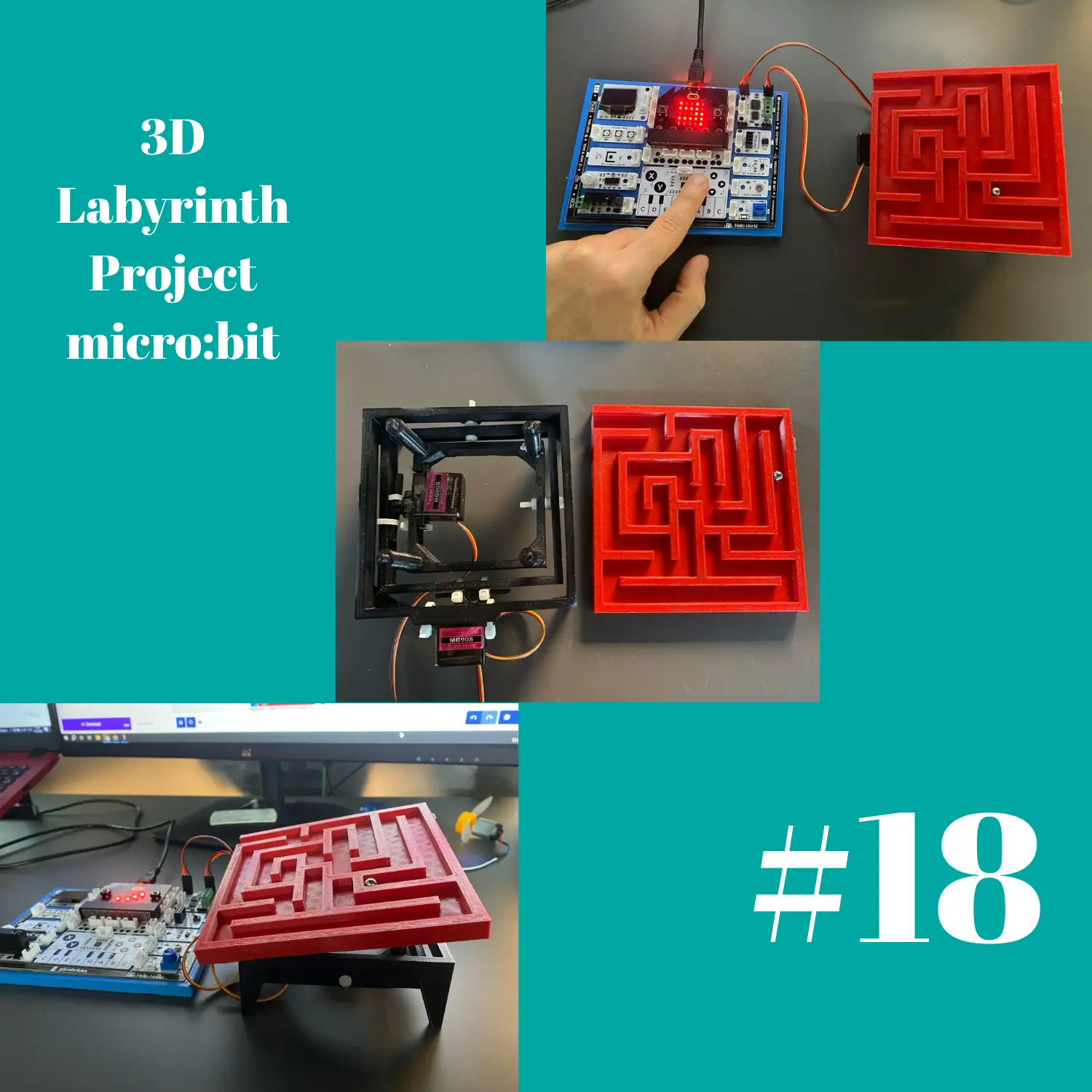 #18 PicoBricks (micro:bit) 3D Labyrinth Projesi