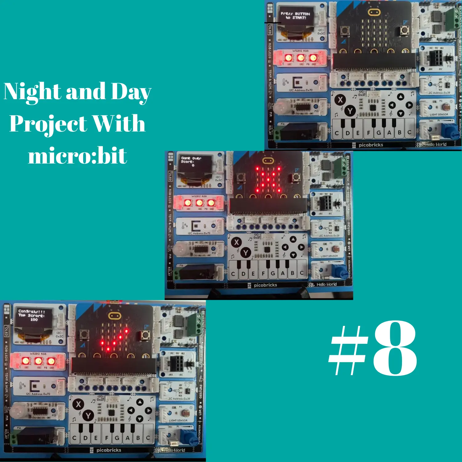 #8 PicoBricks (micro:bit) Night and Day Projesi